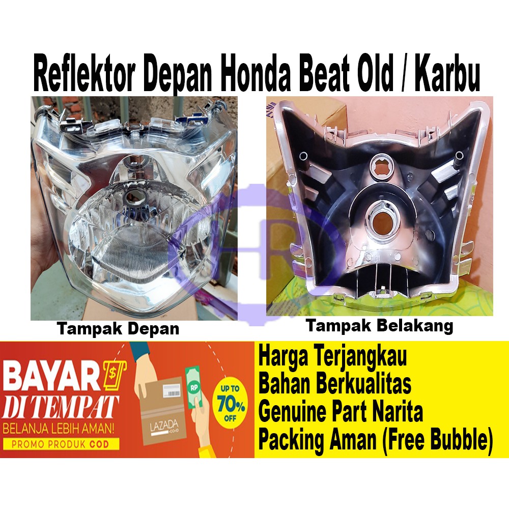 Jual reflektor honda beat karbu lampu depan headlamp beat karbu 2008 ...