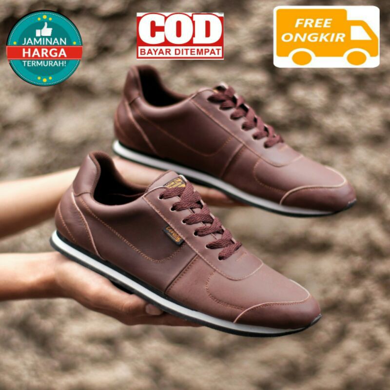 Jual 100% KULIT ASLI SNEAKERS PRIA KASUAL SPORTY CEVANY JELAL MORLEY POLOS ORIGINAL FOOTWEAR ...