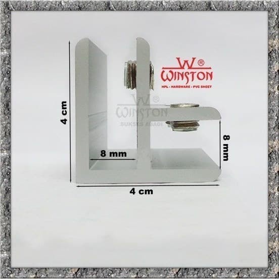 Jual Ambalan Bracket Penjepit Kaca L Siku Penjepit Kaca Jepit Kaca 2 ...