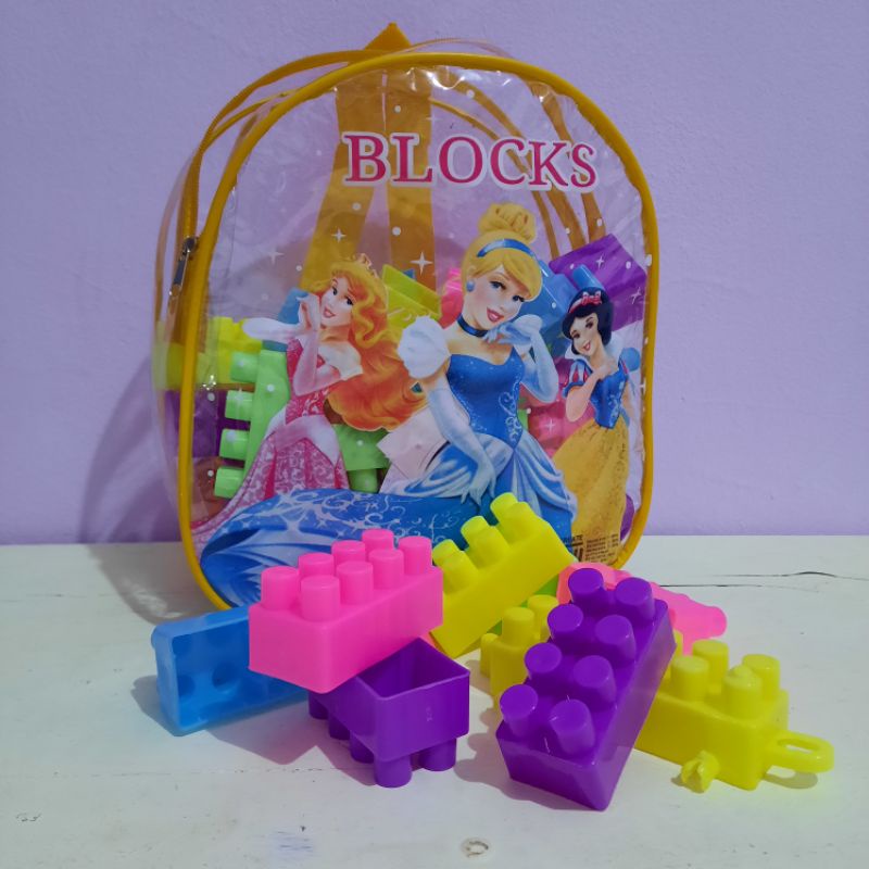 Jual TE - Frozen Blocks isi 50, Mainan Block Edukasi Anak Tas Ransel ...
