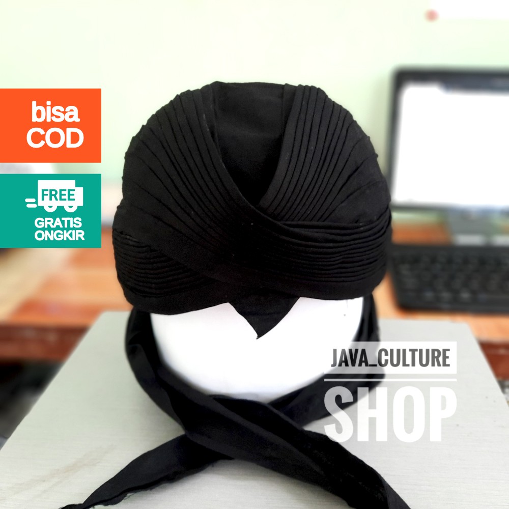 Jual BLANGKON JOGJA LIPAT FULL HITAM SLIWIR DEWASA java_culture ...