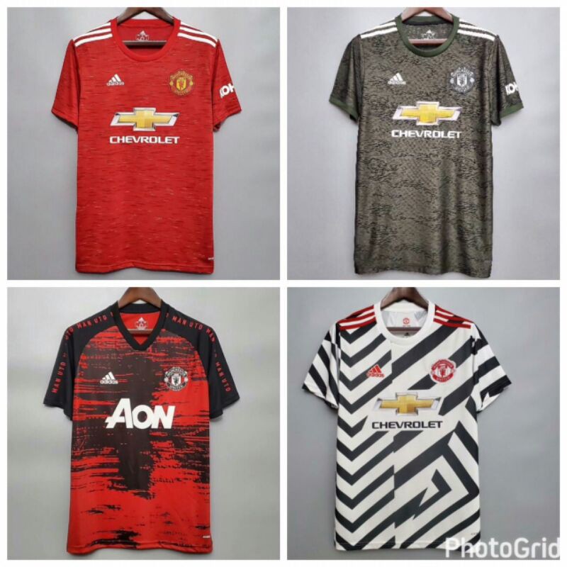 Jual Jersey Baju Sepak Bola Training Latihan MU Home Away 3rd Big Size ...