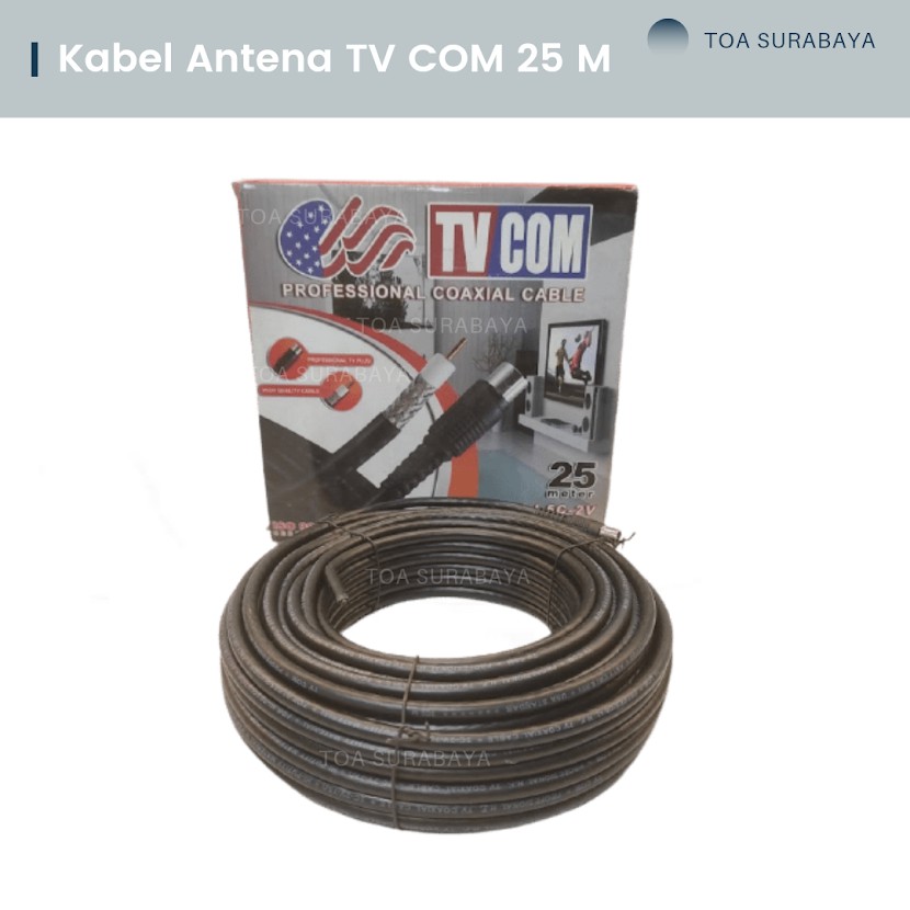 Jual Kabel Antena TV Coaxial 25 meter Merk TV COM | Shopee Indonesia