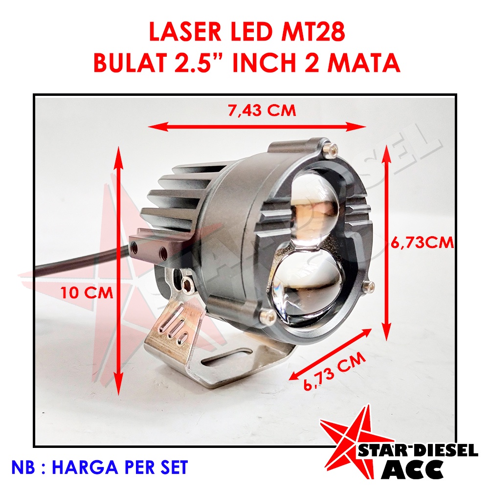 Jual LAMPU SOROT MINI SUPER TERANG LED LASER MT28 BULAT 2 MATA 150W LAMPU SOROT KECIL LAMPU LED ...
