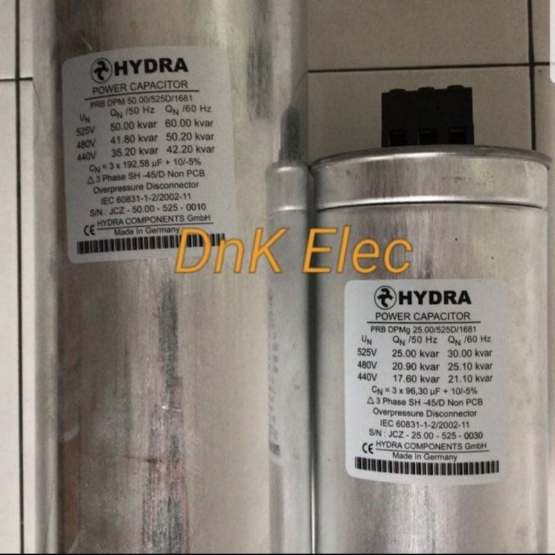 Jual Capacitor/Capasitor/Kapasitor 50kvar 525V Merk Hydra | Shopee ...