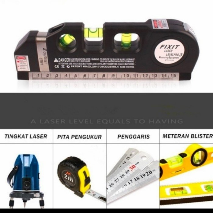 Jual w01qqa Penggaris Laser Waterpass Fixit Level Pro 3 Waterpass Levelpro3 S54D01 | Shopee ...
