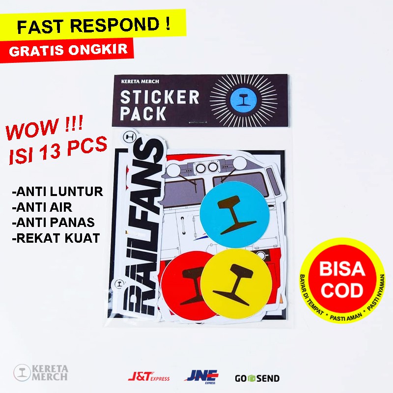 Jual STICKER AKSESORIS ISI 13 PCS KERETA API INDONESIA - STICKER PACK v ...