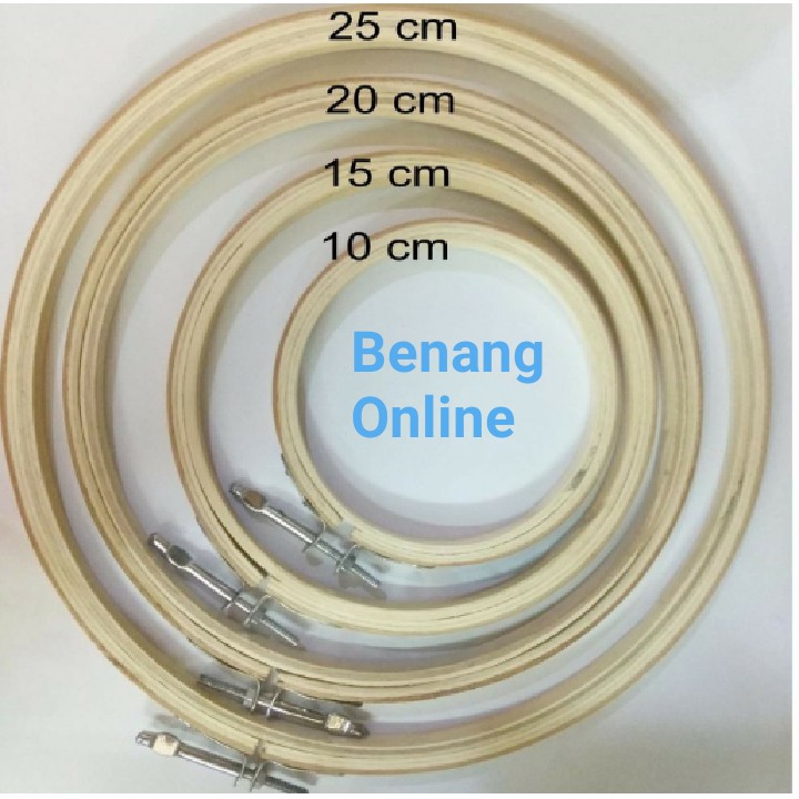 Jual Pembidangan kayu/Embroidery Hoop/midangan/pemidangan/ring sulam ...