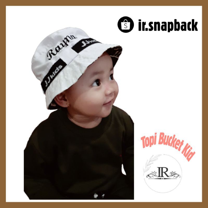 Jual Topi Bucket Anak Bisa Request Tulisan Nama Bordir Design SeSuai ...