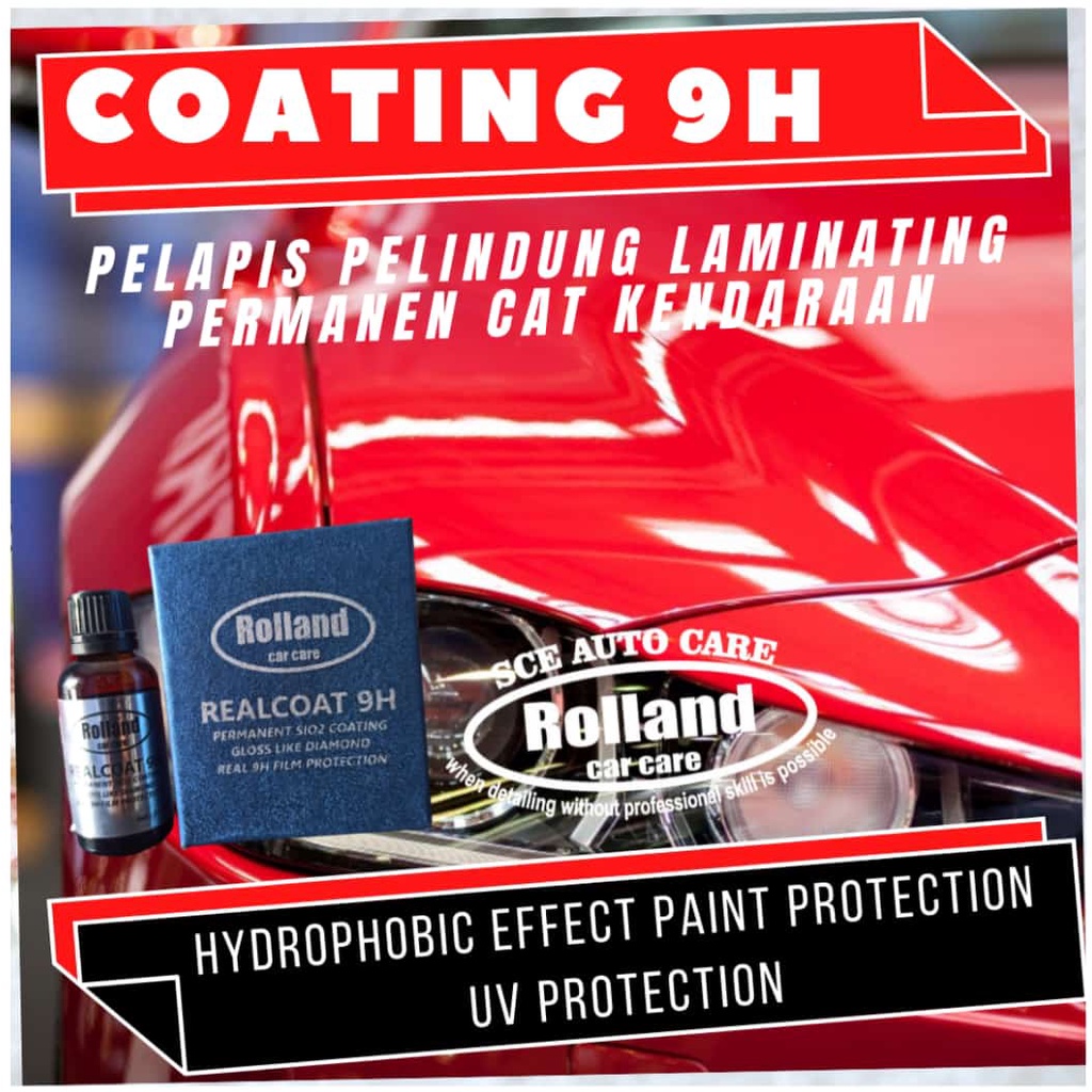 Jual Permanent Coating Pengkilap Body Mobil Motor Rolland Realcoat 9H ...