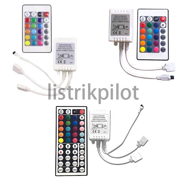Jual CONTROLLER REMOTE 24key UNTUK LED STRIP RGB 4 PIN SMD 2835 3528 ...
