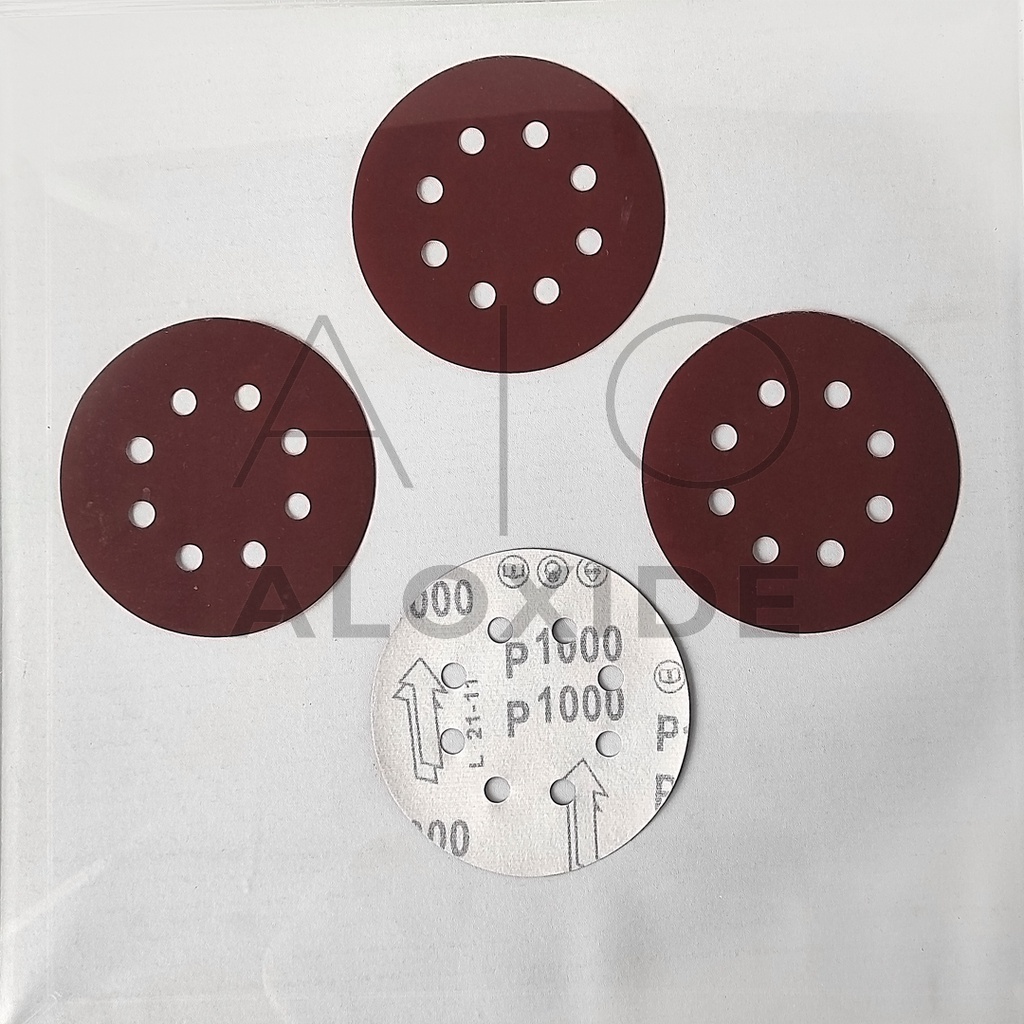 Jual Amplas Bulat Velcro 5” inch 8 Lubang Tempel Sanding Disc Mata ...