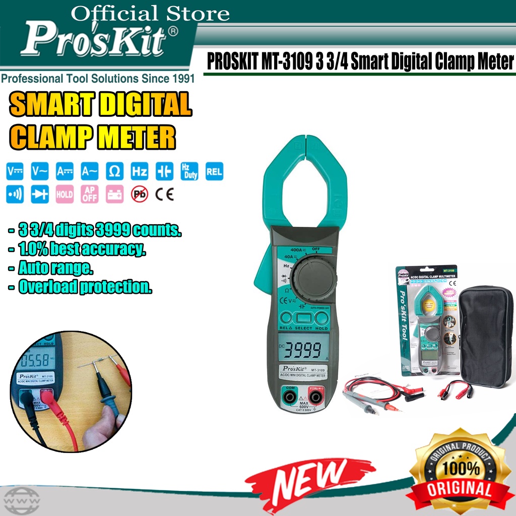 Jual Pro'sKit - Multitester Clamp Digital Pro'sKit Mt-3109 3-3/4 Ac/Dc ...