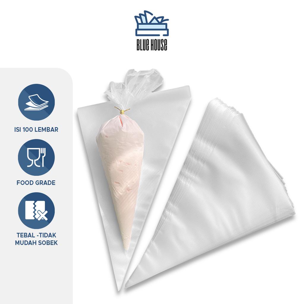 Jual Plastik Segitiga Polos Untuk Buttercream Dan Adonan Kue Piping Bag ...