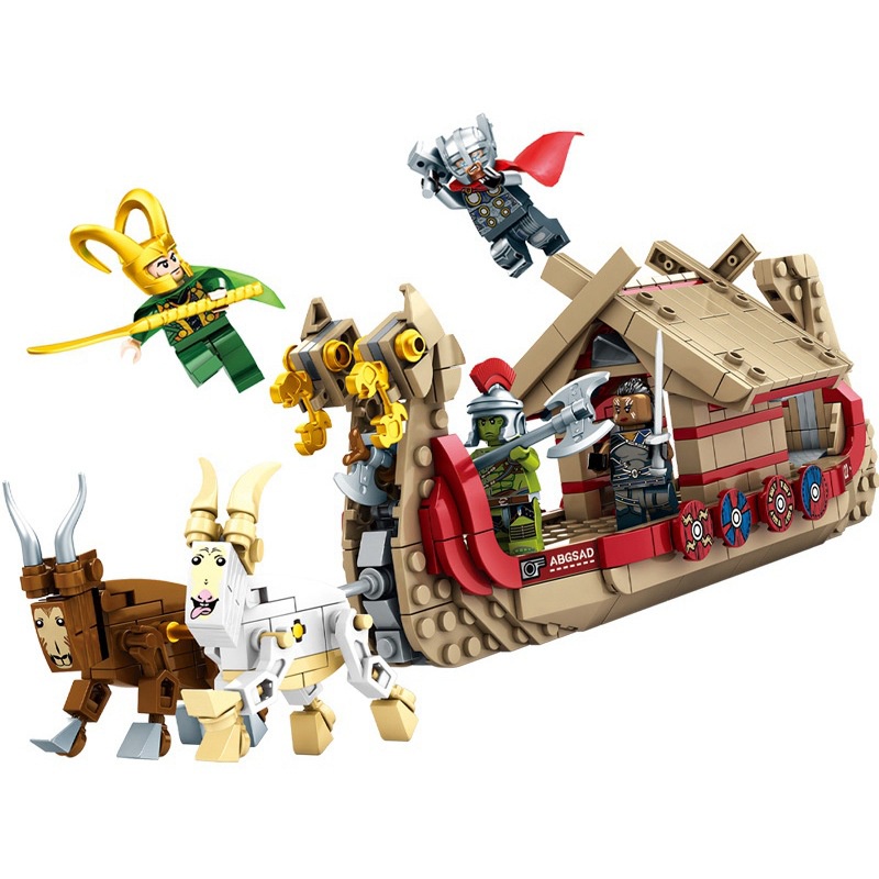 Jual Marvel Thor Love and Thunder Goat Boat Tanngrisnir Minifigs 76208 ...