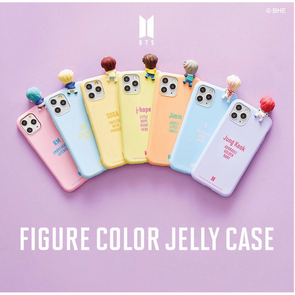 Jual OFFICIAL BTS FIGURE CHIBI COLOR JELLY CASE TINYTAN BT21 CASING ...