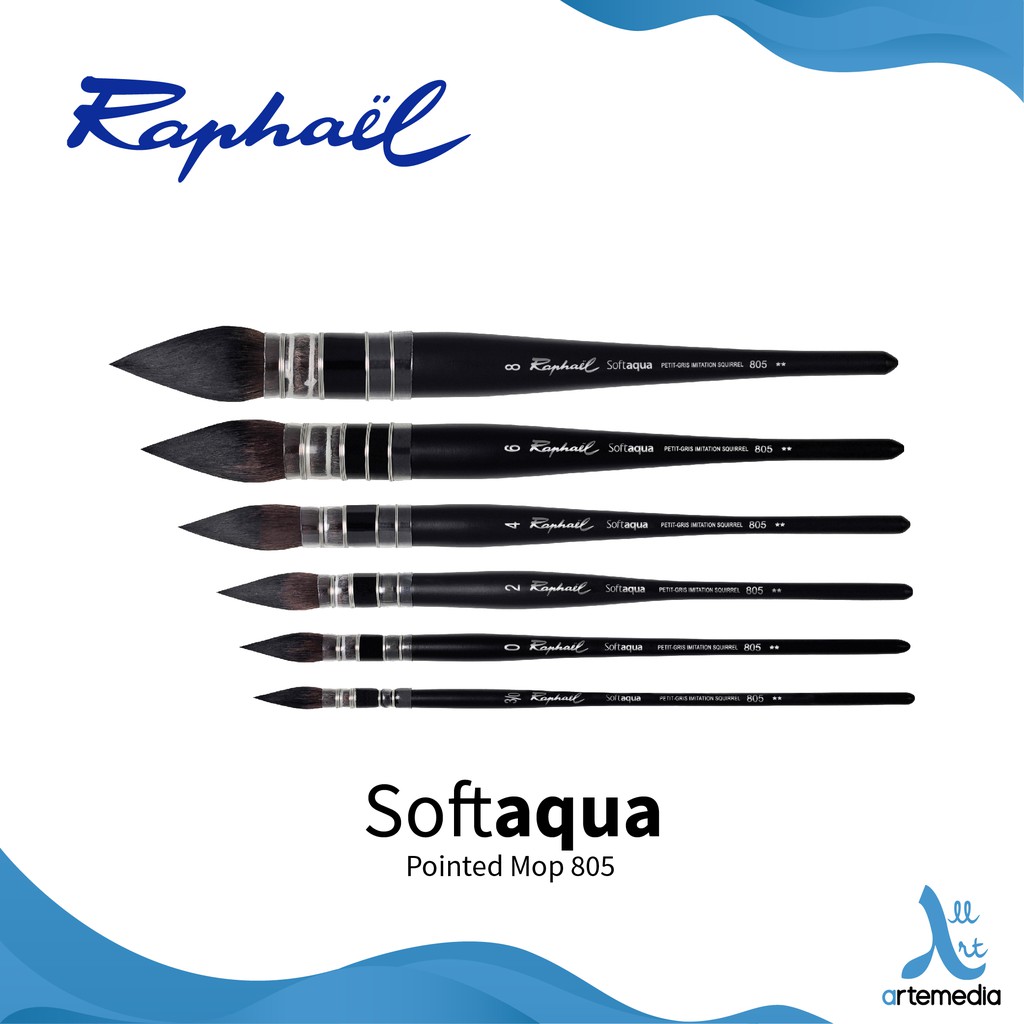 Jual Raphael 805 Softaqua Wash Mop Synthetic Brush Short Handle | Kuas ...