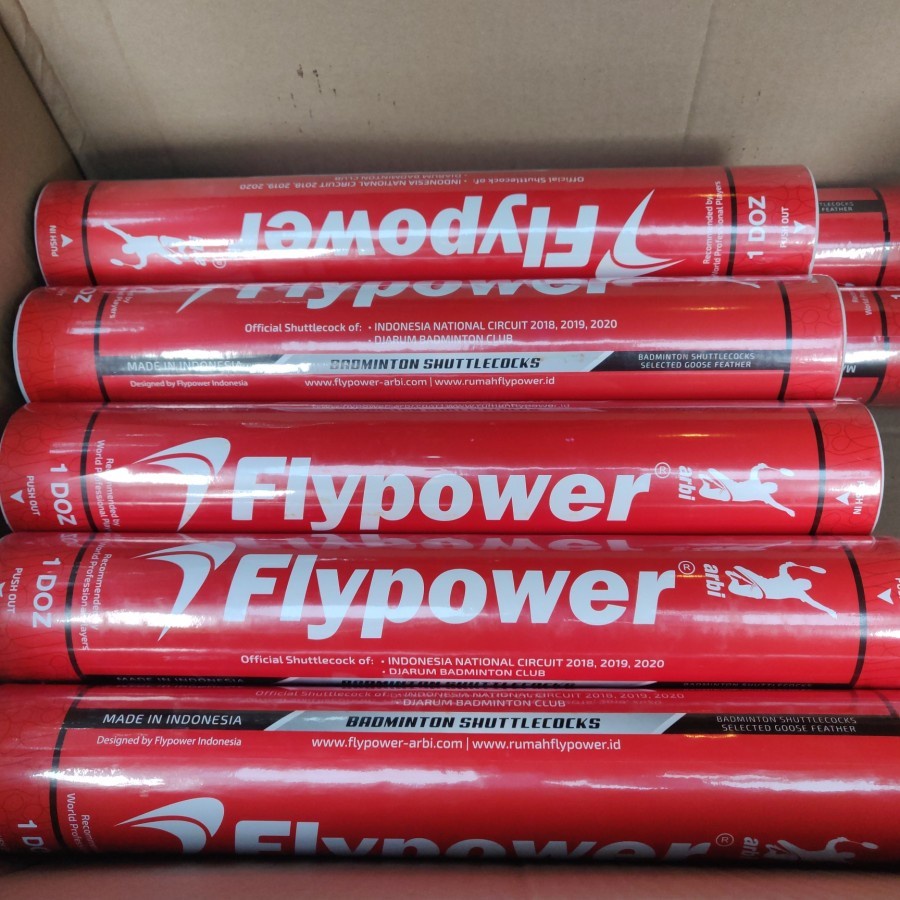 Jual COCK -SHUTTLECOCK BADMINTON FLYPOWER / FLY POWER RED (MERAH ...