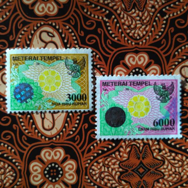 Jual Materai 3000 dan 6000 Rupiah Tahun 2000, 2001, 2002 Original ...