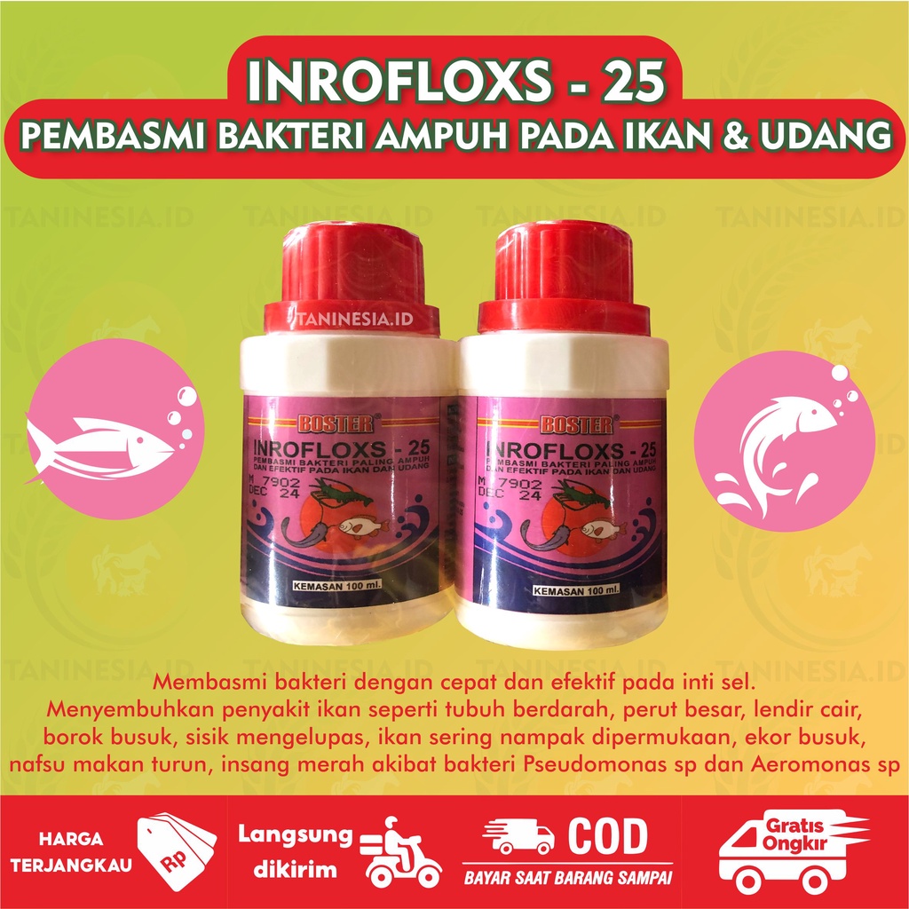 Jual INROFLOXS 25 CAIR ANTIBIOTIK IKAN PEMBASMI BAKTERI IKAN & UDANG ...