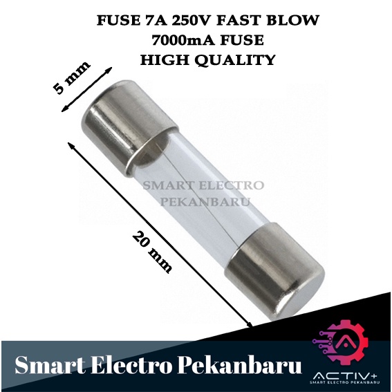 Jual FUSE 7A 250V SEKRING SKRING 7000mA 7A 7 A FUSE KACA 7 AMPERE AMPER ...