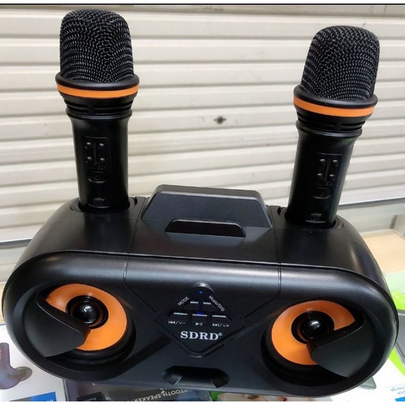 Jual Speaker Karaoke Bluetooth Sdrd 303 Microphone Wireless 2mic ...