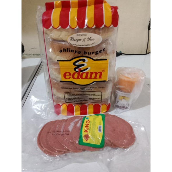 Jual Burger edam + beef king | Shopee Indonesia