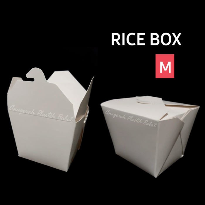 Jual Paper rice box ukuran M Isi 25 Pcs | Shopee Indonesia