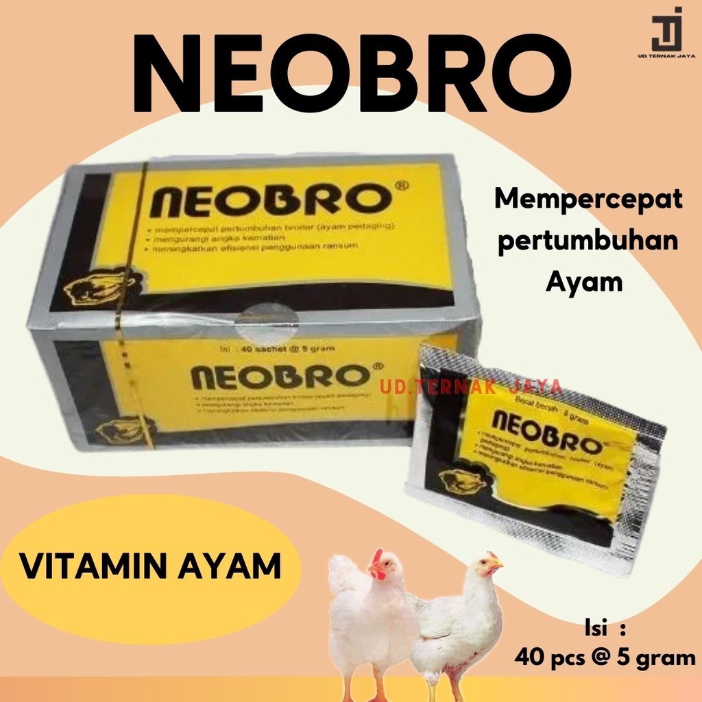 Jual Neobro 1 Box isi 40 Sachet @ 5 Gram Multivitamin Penambah Nafsu ...