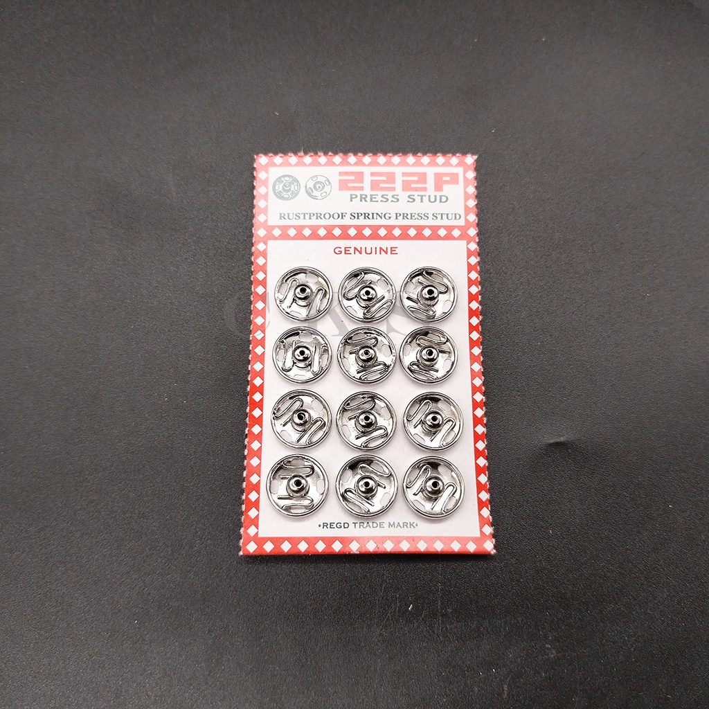 Jual Kancing jepret /kancing 222 tersedia 2 warna (12mm) | Shopee Indonesia