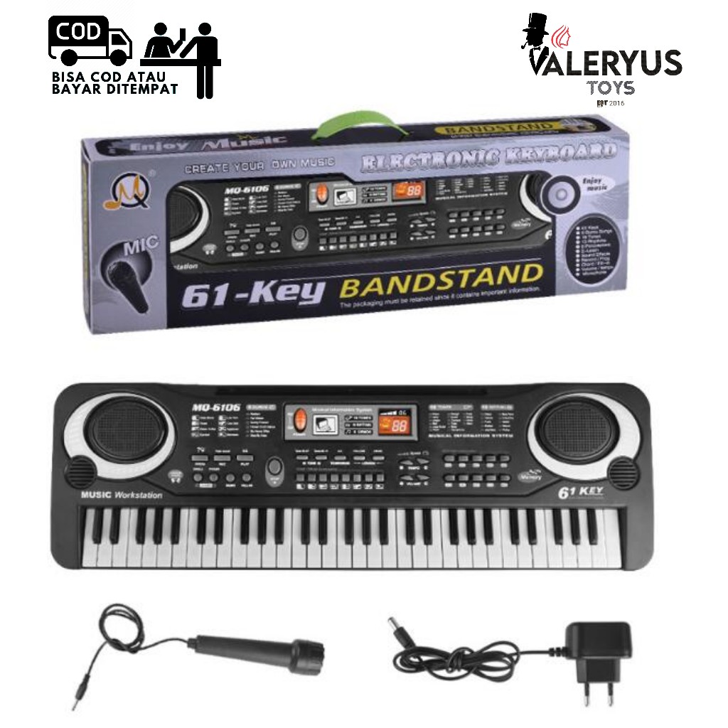 Jual Mainan keyboard / piano untuk anak - 61key | Shopee Indonesia