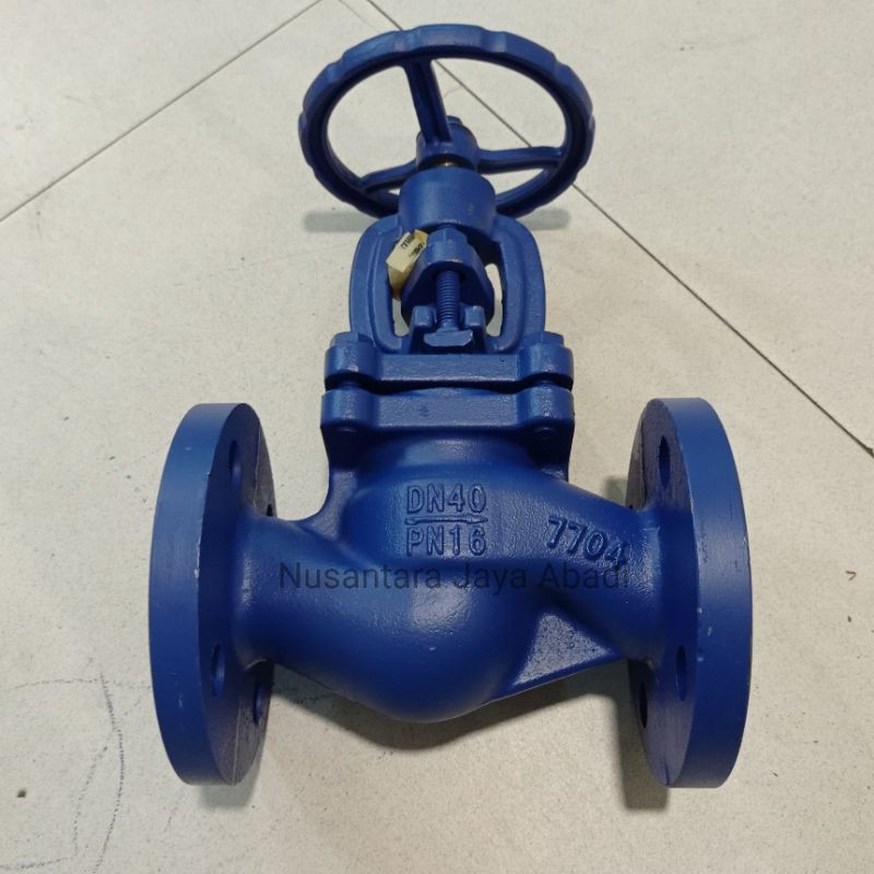 Jual Globe Valve Cast Iron Flange PN 16 1 1/2 " inchi DN 40 | Shopee ...