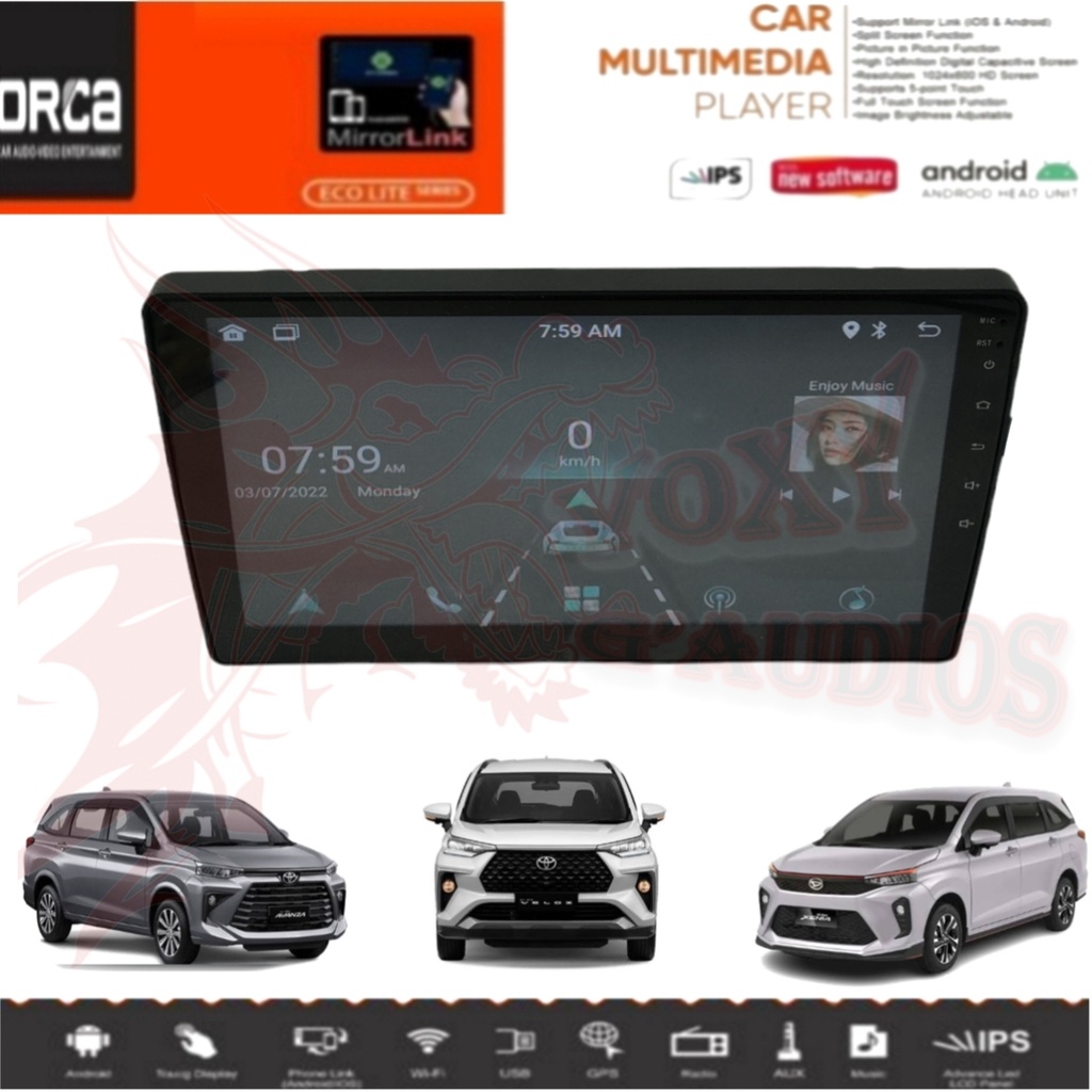 Jual Head Unit Android Orca Lite Avanza Veloz Xenia 2021 - 2022 up 10 ...