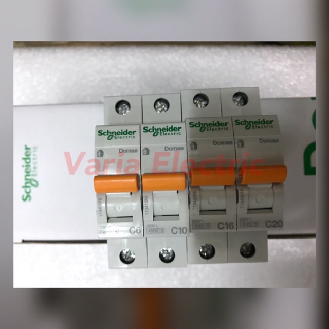 Jual MCB 1 phase 6A/10A/16A/20A (schneider) | Shopee Indonesia