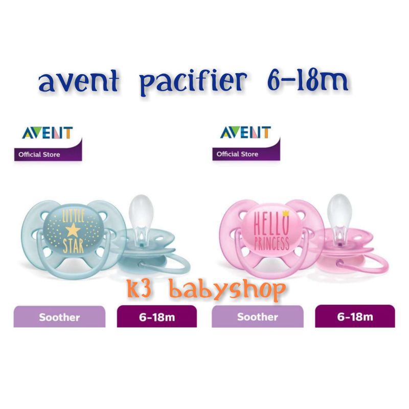 Jual Avent Pacifier ultra soft 6-18m baby soother empeng bayi kompeng ...