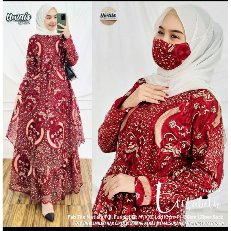 Jual Dress Gamis Premium Terbaru full Furing Mutiara | Shopee Indonesia