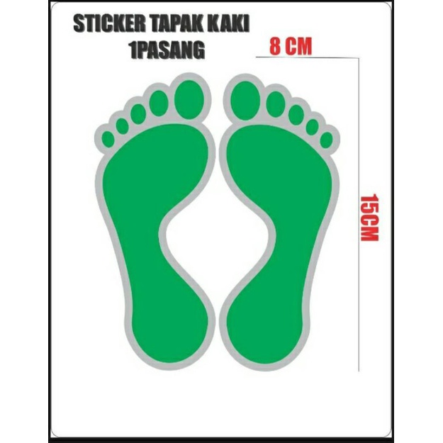 Jual New,Sticker telapak kaki dewasa untuk di lantai, Berguna di kantor ...