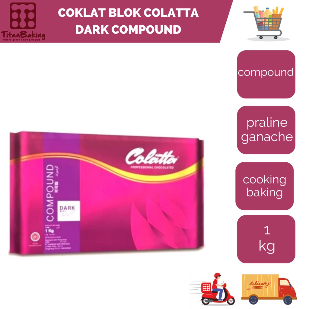 Jual Coklat Blok Colatta Dark Compound 1kg/Chocolate 1kg/Coklat HItam ...
