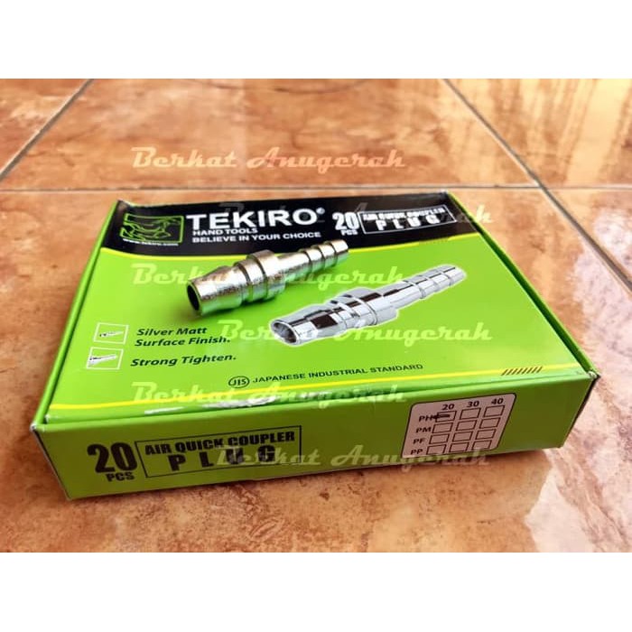 Jual TEKIRO PH 20 Nepel Air Quick Coupler Two Touch Plug Alat Konektor Kompresor PH20 | Shopee ...