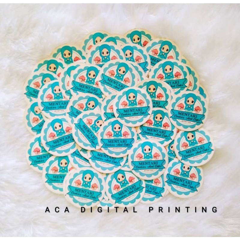 Jual STIKER LABEL BULAT | STIKER PRODUK | STIKER UK 4CM (ISI 70 PCS ...