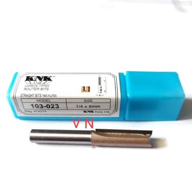Jual Mata Router/Profil Lurus 8 mm/Straight Bit 103-023 Merk KNK ...