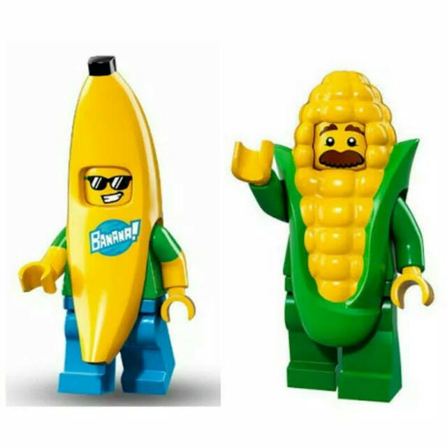 Jual Lego Minifigures Series Couple Banana Guy & Corn Guy | Shopee ...
