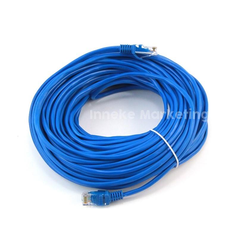 Jual KABEL LAN MURAH PANJANG 30 METER SIAP PAKAI TERPASANG RJ45 CAT 5E ...