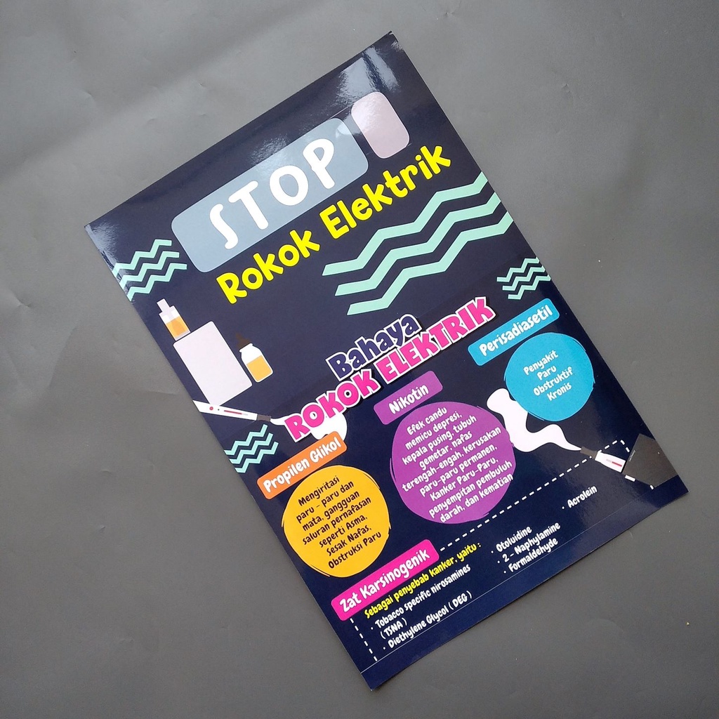 Jual Poster Edukasi - Poster Stop Rokok Elektrik, Poster Bahaya Merokok ...