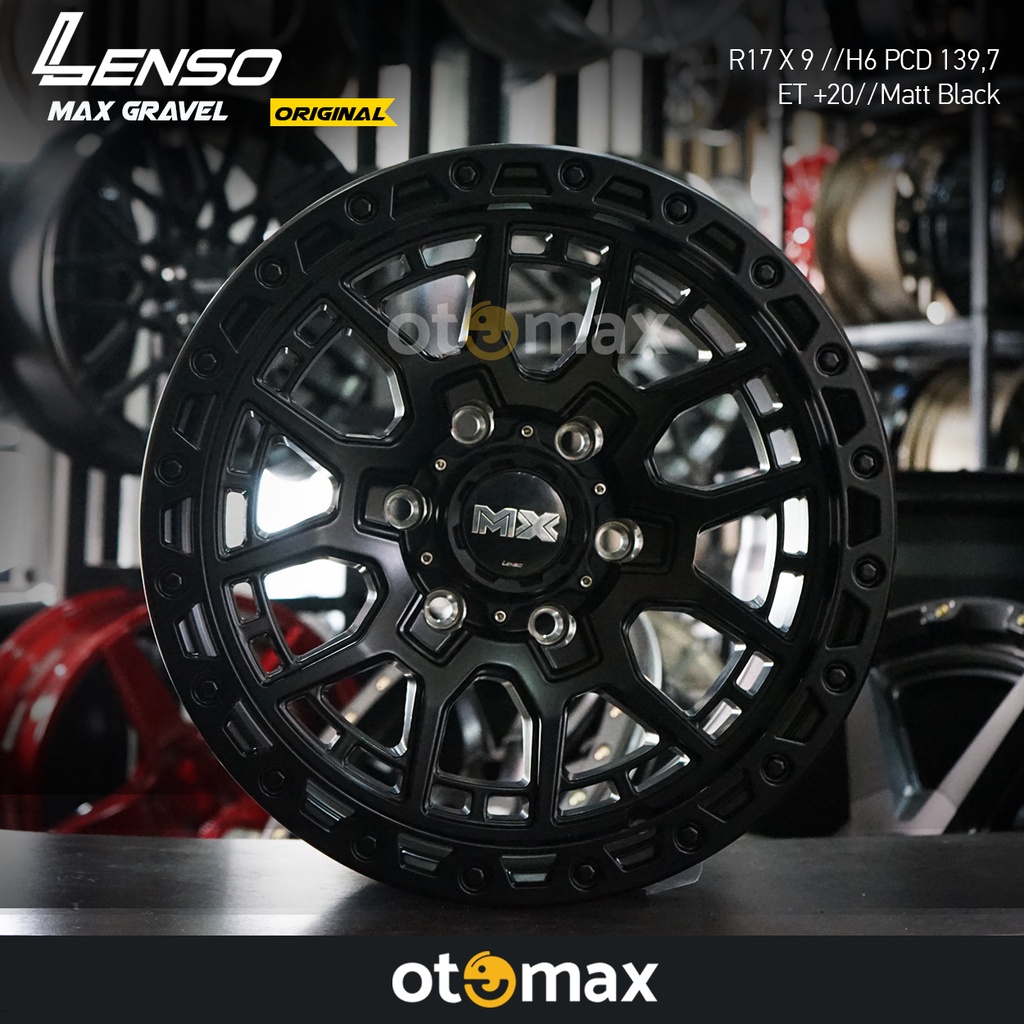 Jual Velg Mobil Lenso Max Gravel Original Ring 17 Matt Black | Shopee Indonesia