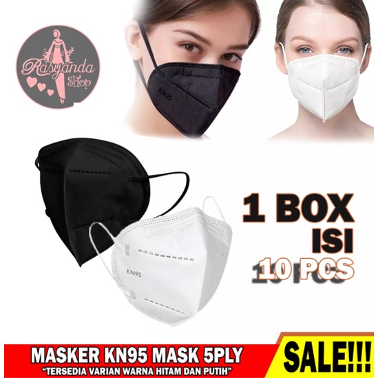 Jual Masker KN95 Warna hITAM DN pUTIH Masker KN 95 Masker 5 PLY KN95 ...