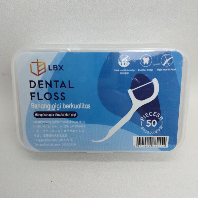 Jual Dental floss benang gigi isi 50 pcs per box | Shopee Indonesia