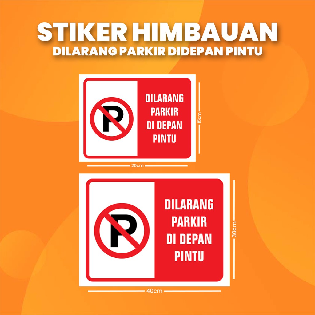 Jual Stiker K3 Dilarang Parkir Disini / Sticker HSE No Parking Here ...