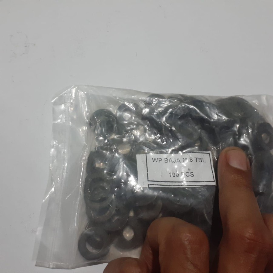 Jual RING PLAT M8 BAJA HITAM WASHER PLATE DIAMETER DALAM 8MM UNTUK BAUT 12 13 M8 | Shopee Indonesia