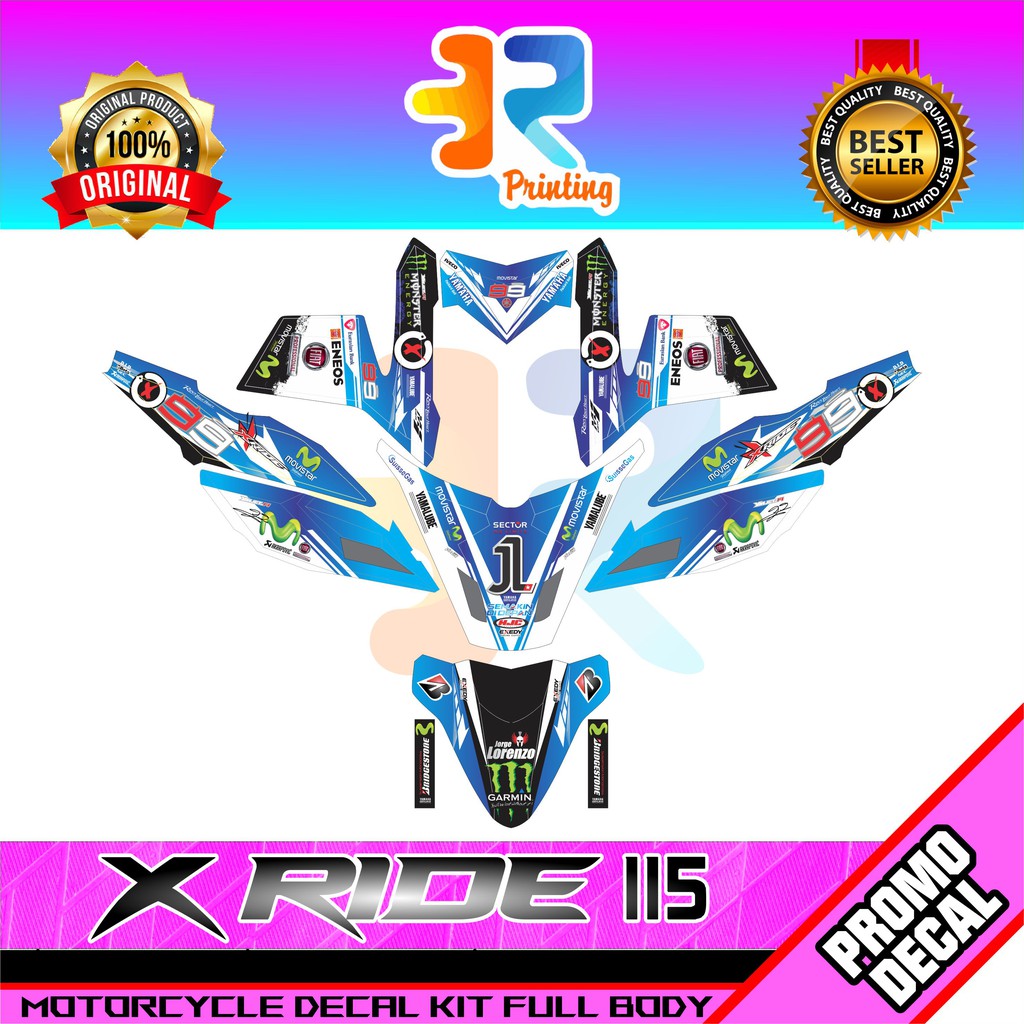 Jual STIKER DECAL STRIPING MOTOR X RIDE 115 LORENZO LOSAIL QATAR 2014 ...
